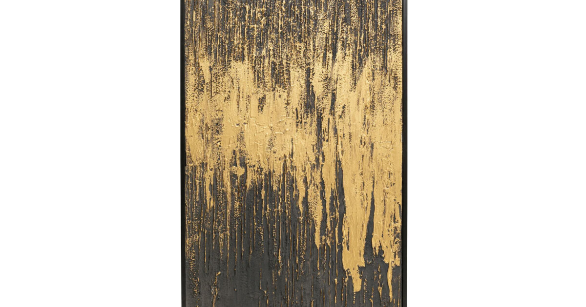 Modernes Leinwandbild in Schwarz & Gold • Jetzt kaufen - Lebensart Berlin